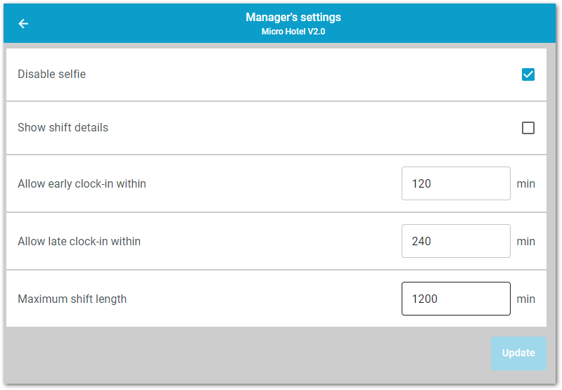 eClock - Location Settings, Managing Bulletins and Today's Numbers ...