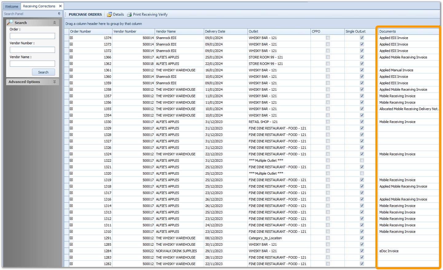 February 13th & 15th 2024, Release Note: Adaco: Displaying all Invoices ...