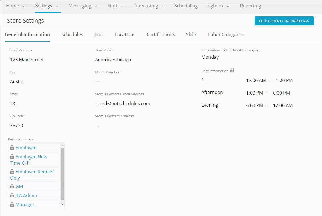 HS Store Settings: Overview – Fourth & HotSchedules Customer Success Portal