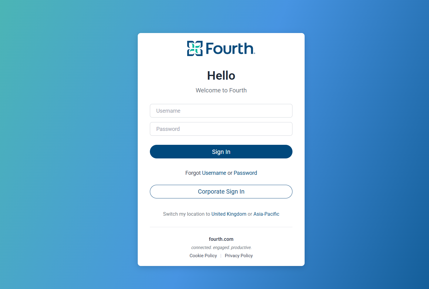 New Release | Fourth Engage: Redesigned Login Screen for secure.fourth.com | 23 Oct 2025 ...