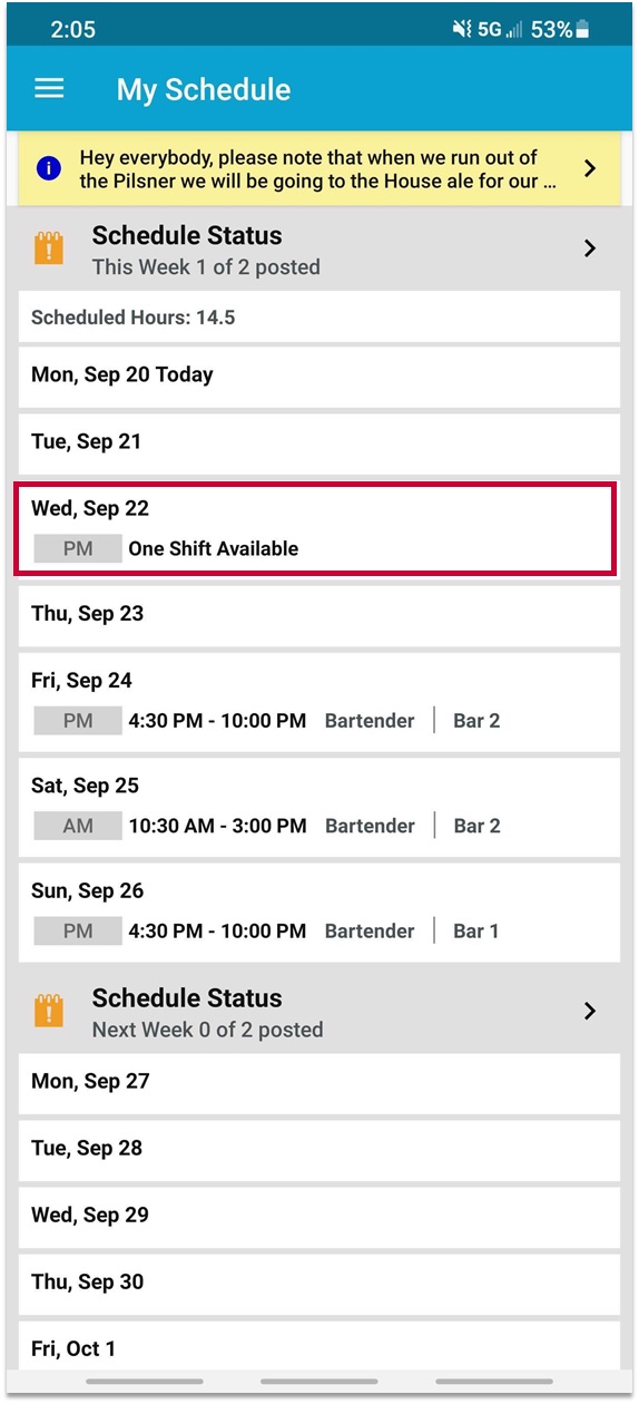 HS Mobile Apps (Legacy): Picking Up, Releasing, and Swapping Shifts ...