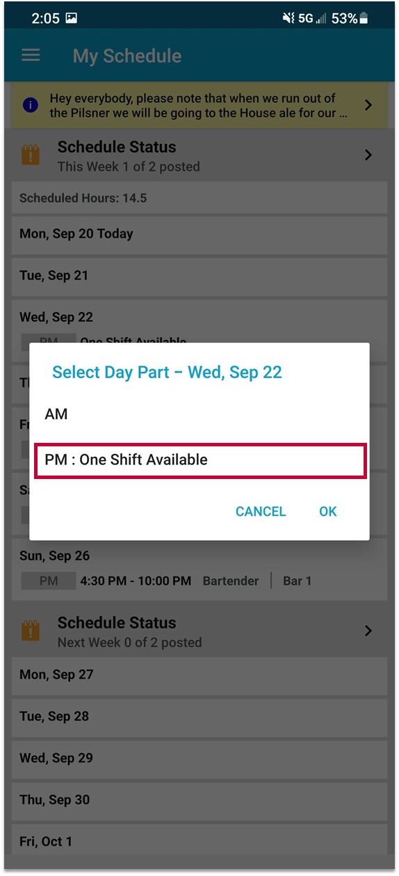 HS Mobile Apps (Legacy): Picking Up, Releasing, and Swapping Shifts ...